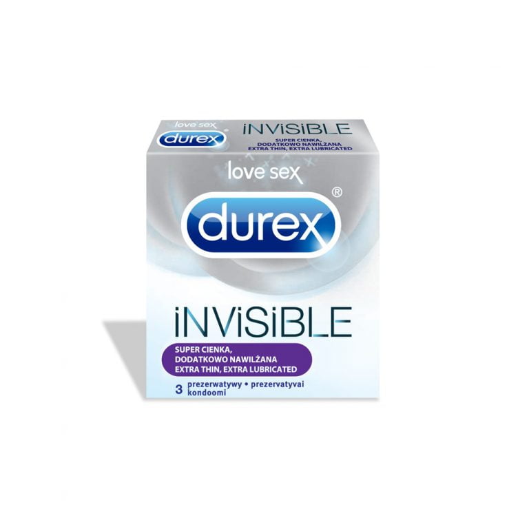 DUREX Invisible Extra Lubricated prezervatīvi, 3 gab. | Medplaza